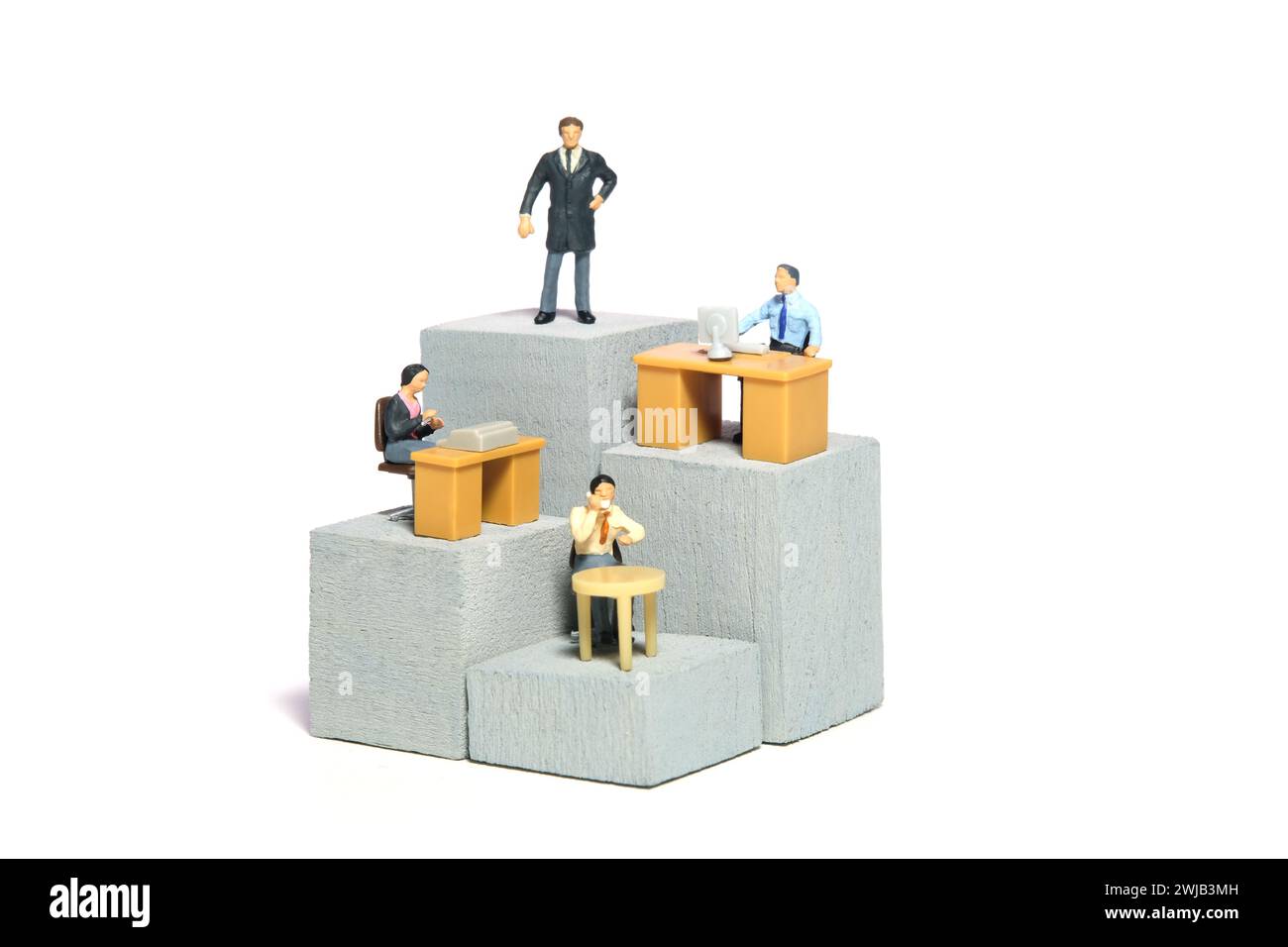 Miniature tiny people toy figure photography. Organization hierarchy ...