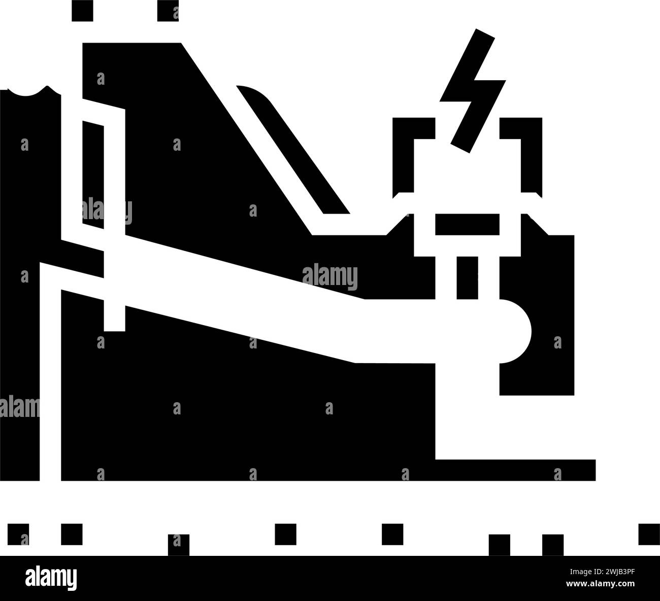 power generation hydroelectric glyph icon vector illustration Stock ...