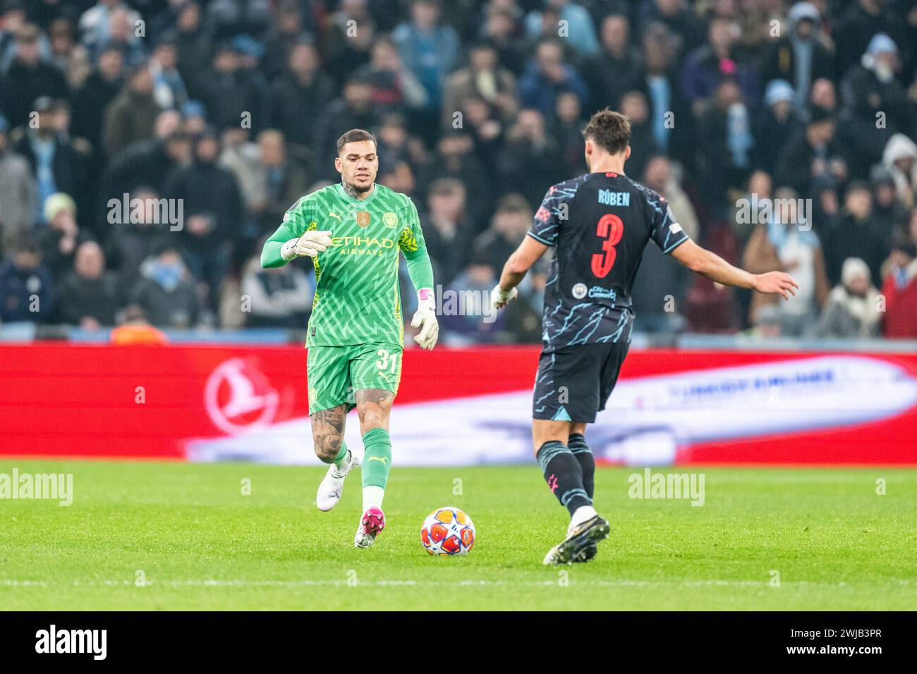 Copenhagen, Denmark. 13th Feb, 2024. Goalkeeper Ederson (31) of ...