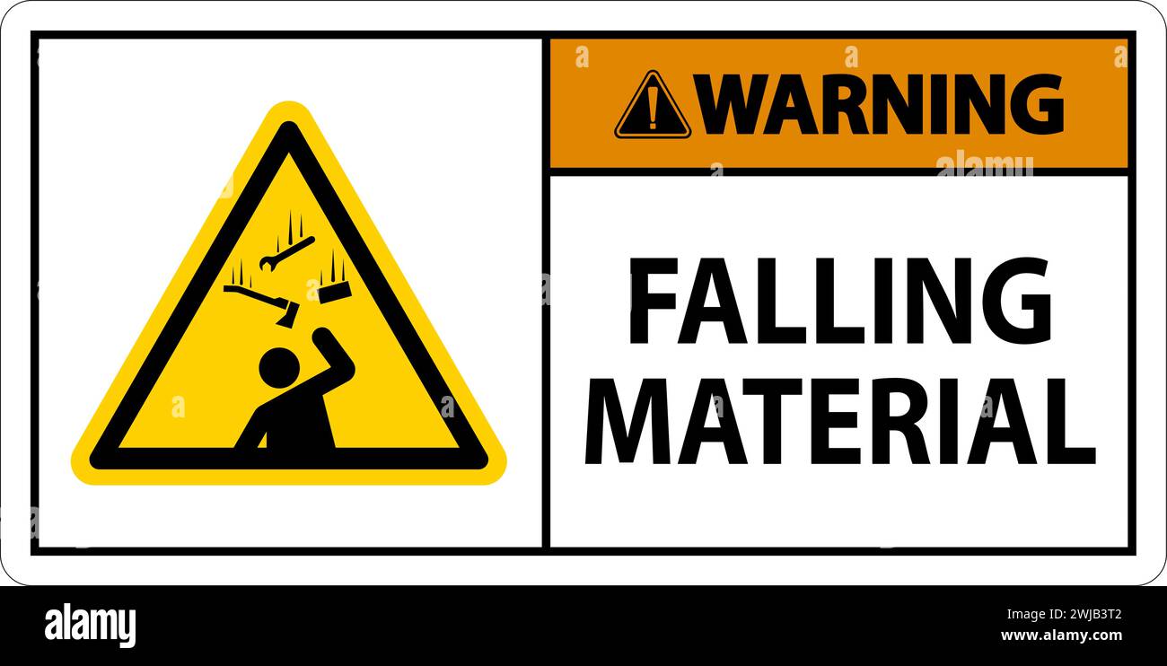 Warning Sign Falling Material Stock Vector Image & Art - Alamy
