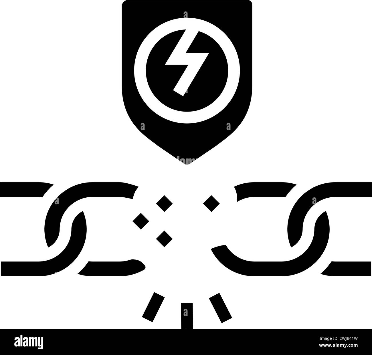 energy independence hydroelectric power glyph icon vector illustration ...