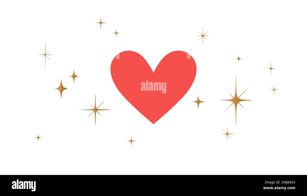 Heart sign, Love symbol with stars. Heart icon love with star, white ...