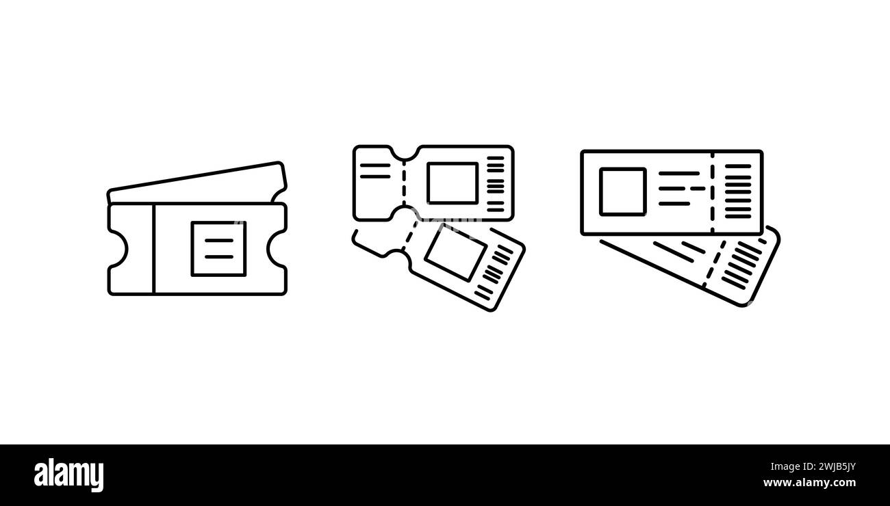 Ticket icon set isolated on white background. Vector illustration Stock Vector Image & Art - Alamy