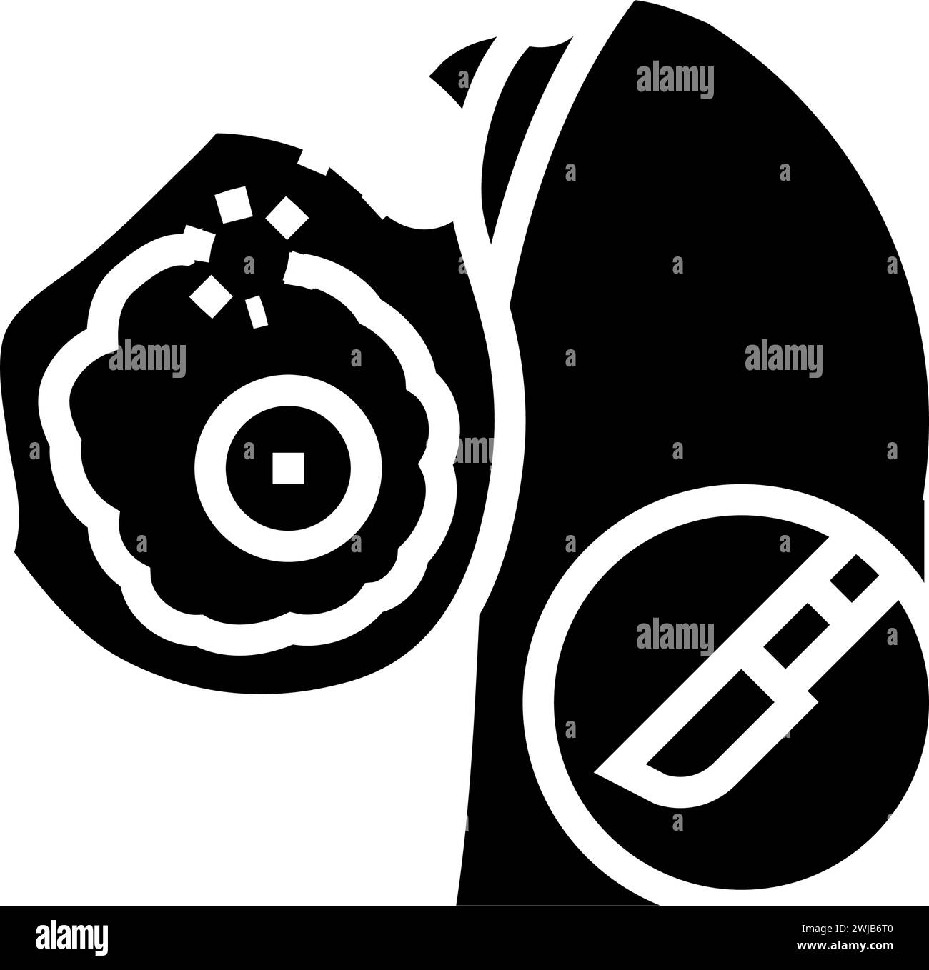 lumpectomy surgery hospital glyph icon vector illustration Stock Vector ...