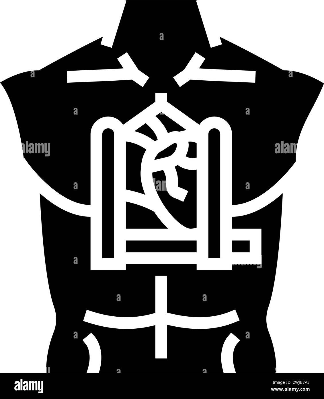 sternotomy surgery hospital glyph icon vector illustration Stock Vector ...