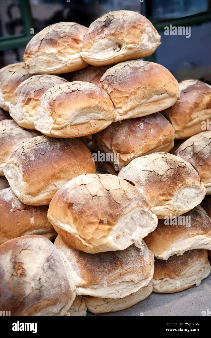 Belfast Baps at St. Georges Market, Belfast, Northern Ireland Stock ...