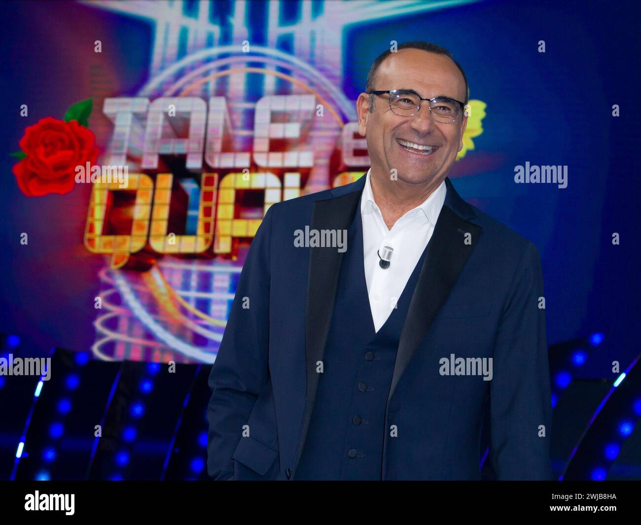 Rome, Italy. 13th Feb, 2024. Roma, studi Rai ex Dear, trasmissione tv ...