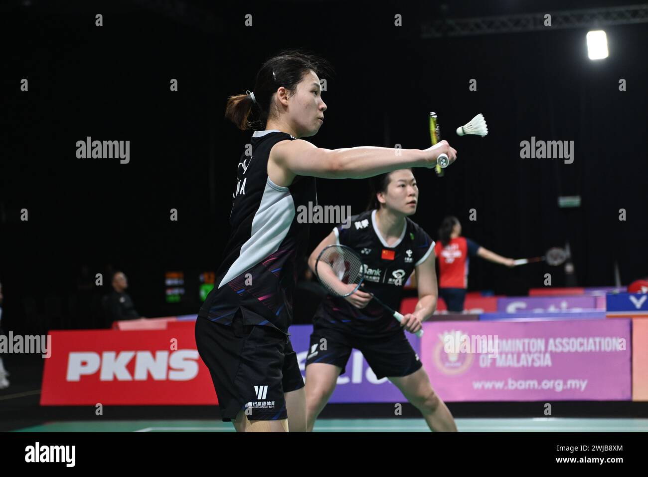 Shah Alam, Malaysia. 14th Feb, 2024. Li Yijing (L)/Luo Xumin of China ...