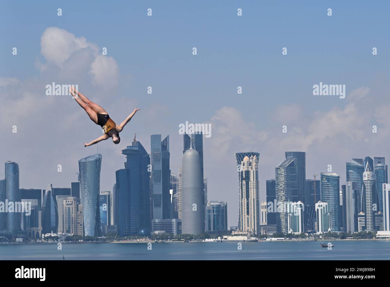 Doha, Qatar. 14th Feb, 2024. Maike Elena Halbisch of Germany competes ...