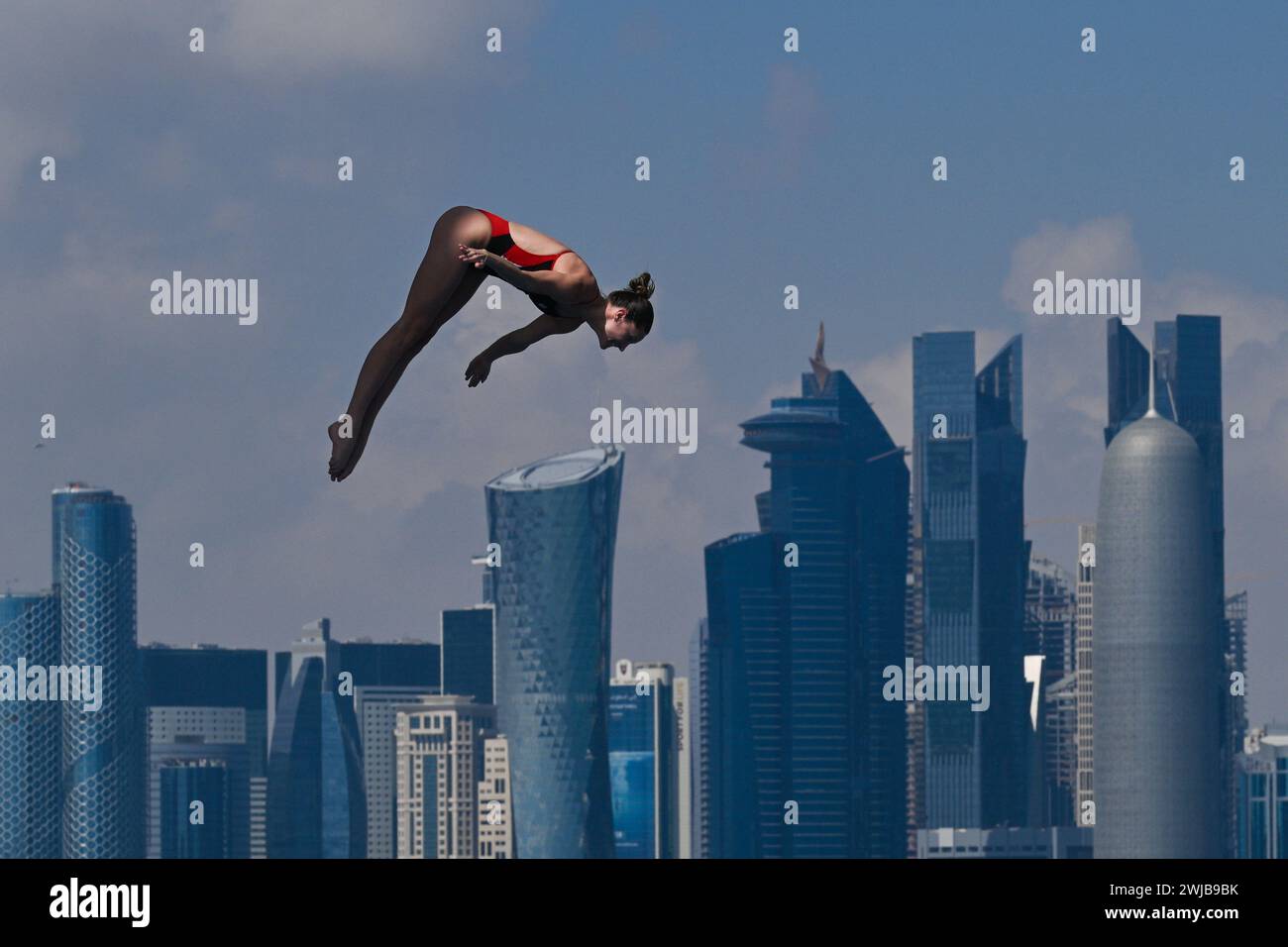 Doha, Qatar. 14th Feb, 2024. Jessica Macaulay of Canada competes during ...