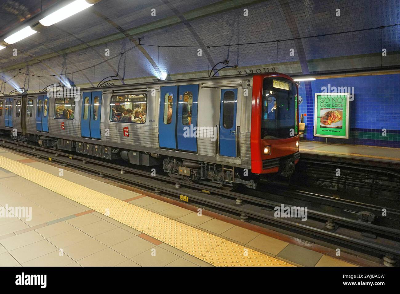 Portugal, Lisbon, Parque Station on the Blue Line of the Lisbon metro ...