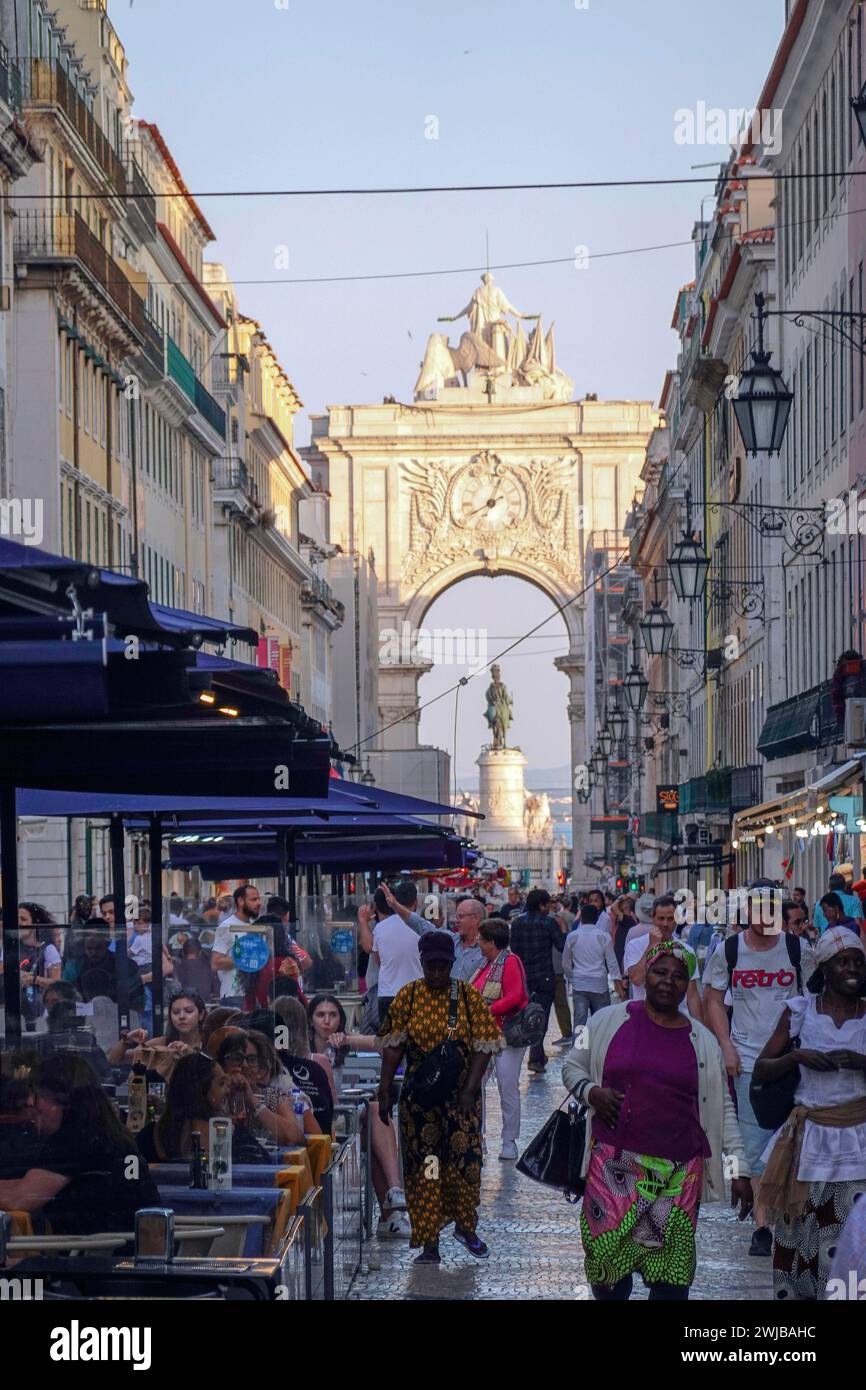 Portugal, Lisbon, Praca do Comercio - Comercio Square opens onto Rua ...