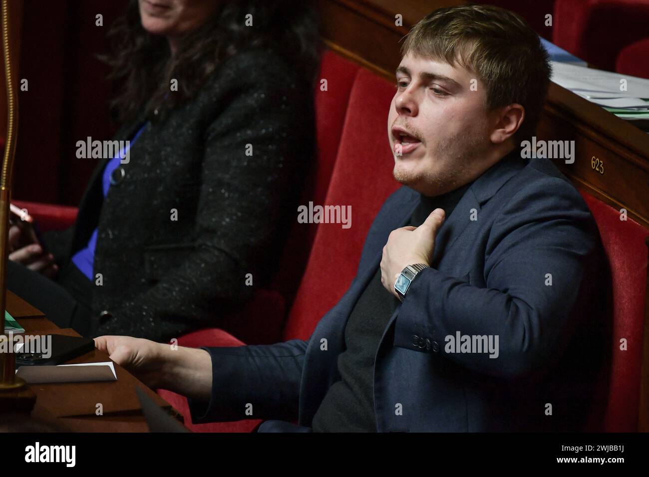 Paris, France. 14th Feb, 2024. French MP for the "La France insoumise ...
