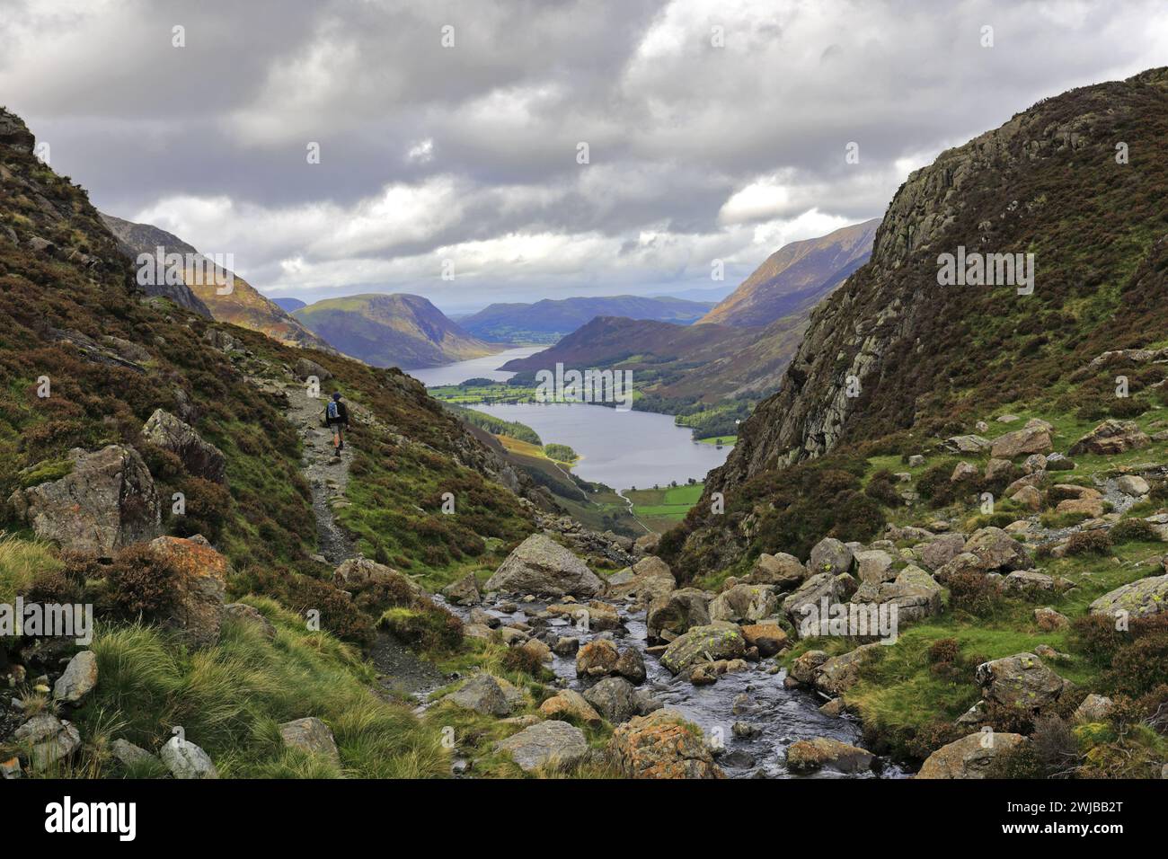 View of Buttermere from Haystacks Fell, Cumbria, Lake District National ...