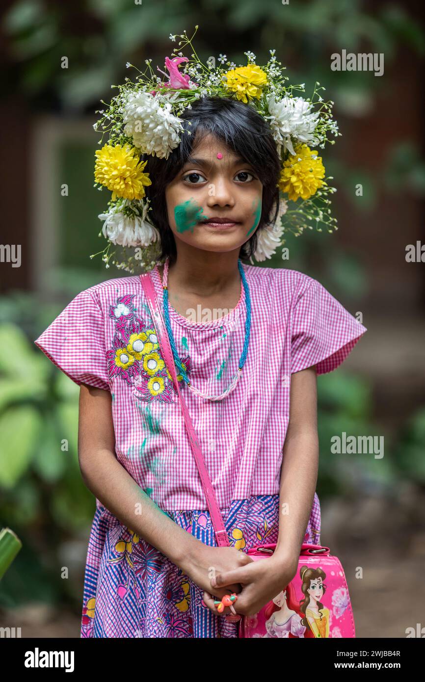 Day of pohela falgun hi-res stock photography and images - Alamy