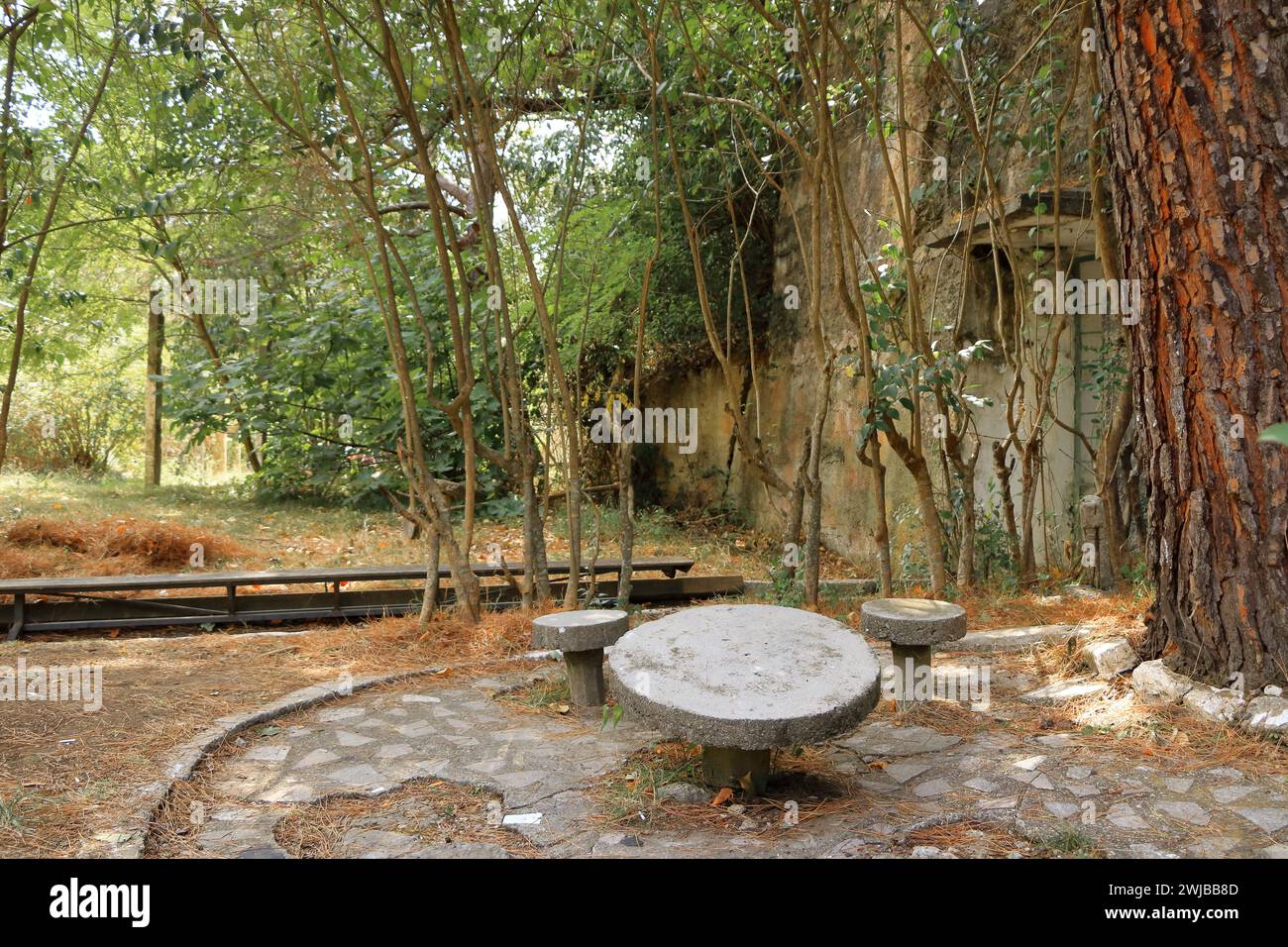 September 09 2023 - Tirana in Albania: the area before the entrance to ...