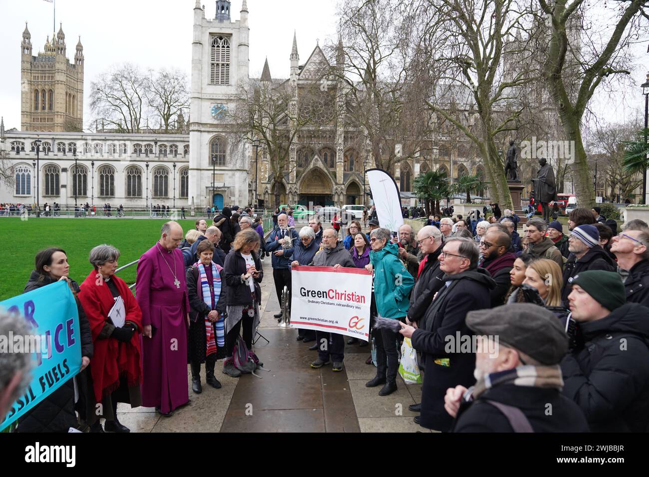 Christian protesters on Parliament Square in Westminster, central ...