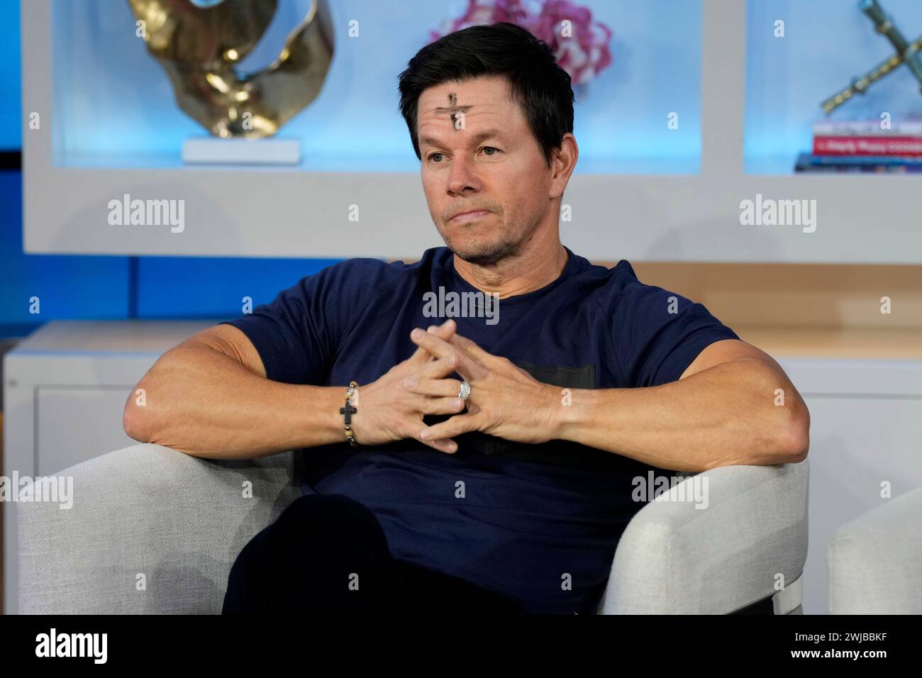 Mark Wahlberg appears on "Fox & Friends" to promote the Hallow app on ...