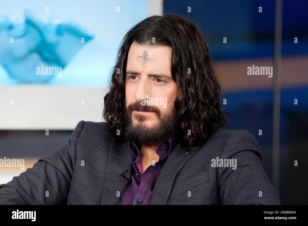 Jonathan Roumie appears on "Fox & Friends" to promote the Hallow app on ...