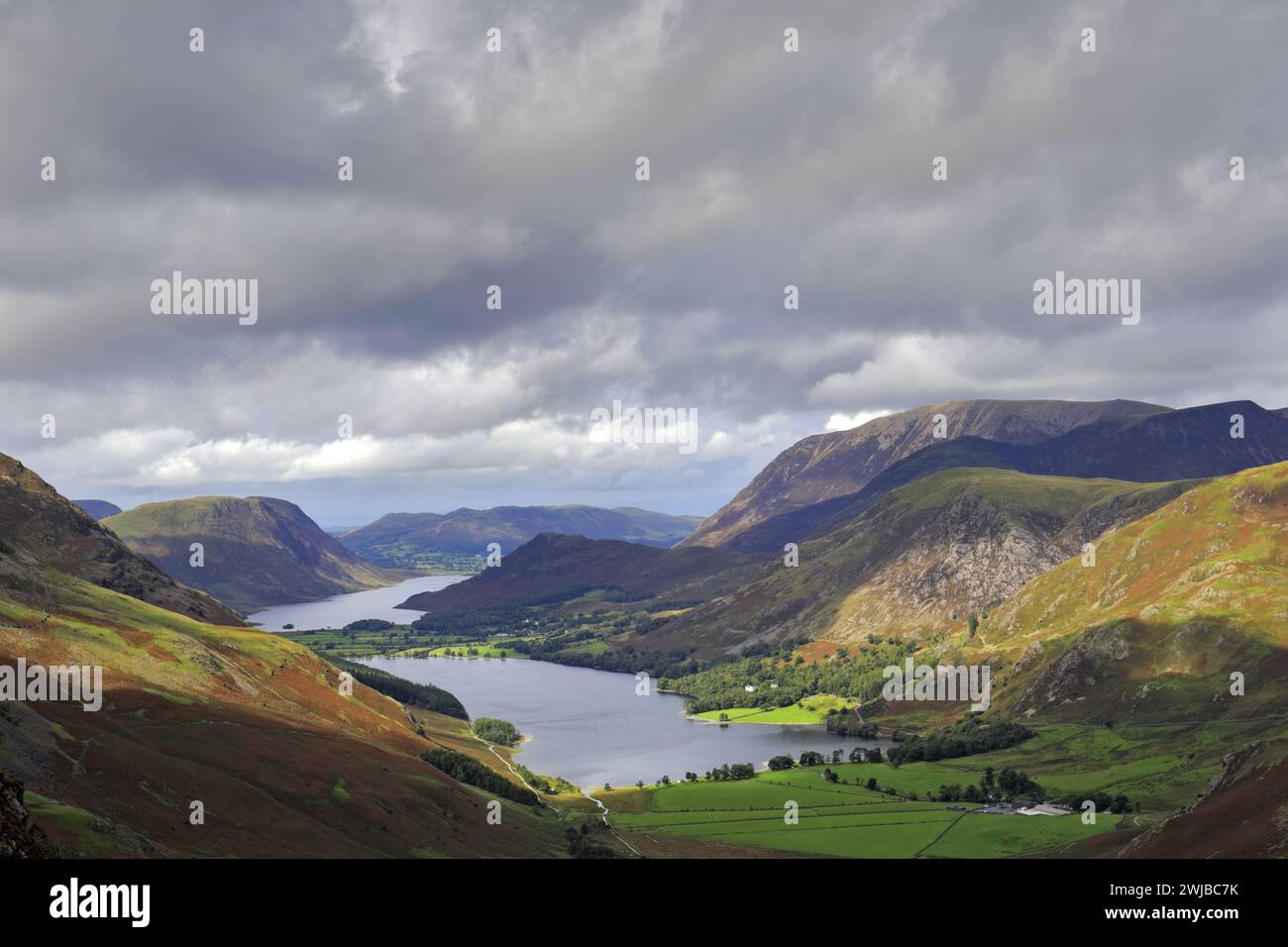 View of Buttermere from Haystacks Fell, Cumbria, Lake District National ...