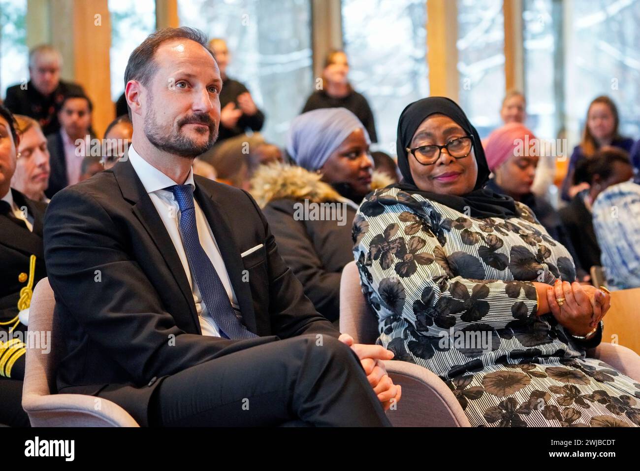 Oslo 20240214.Crown Prince Haakon and the President of the Republic of ...