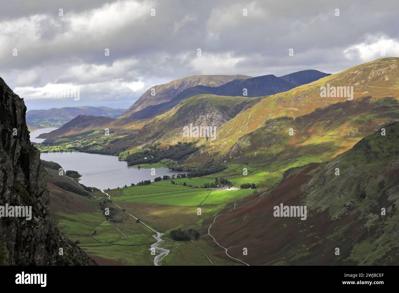 View of Buttermere from Haystacks Fell, Cumbria, Lake District National ...