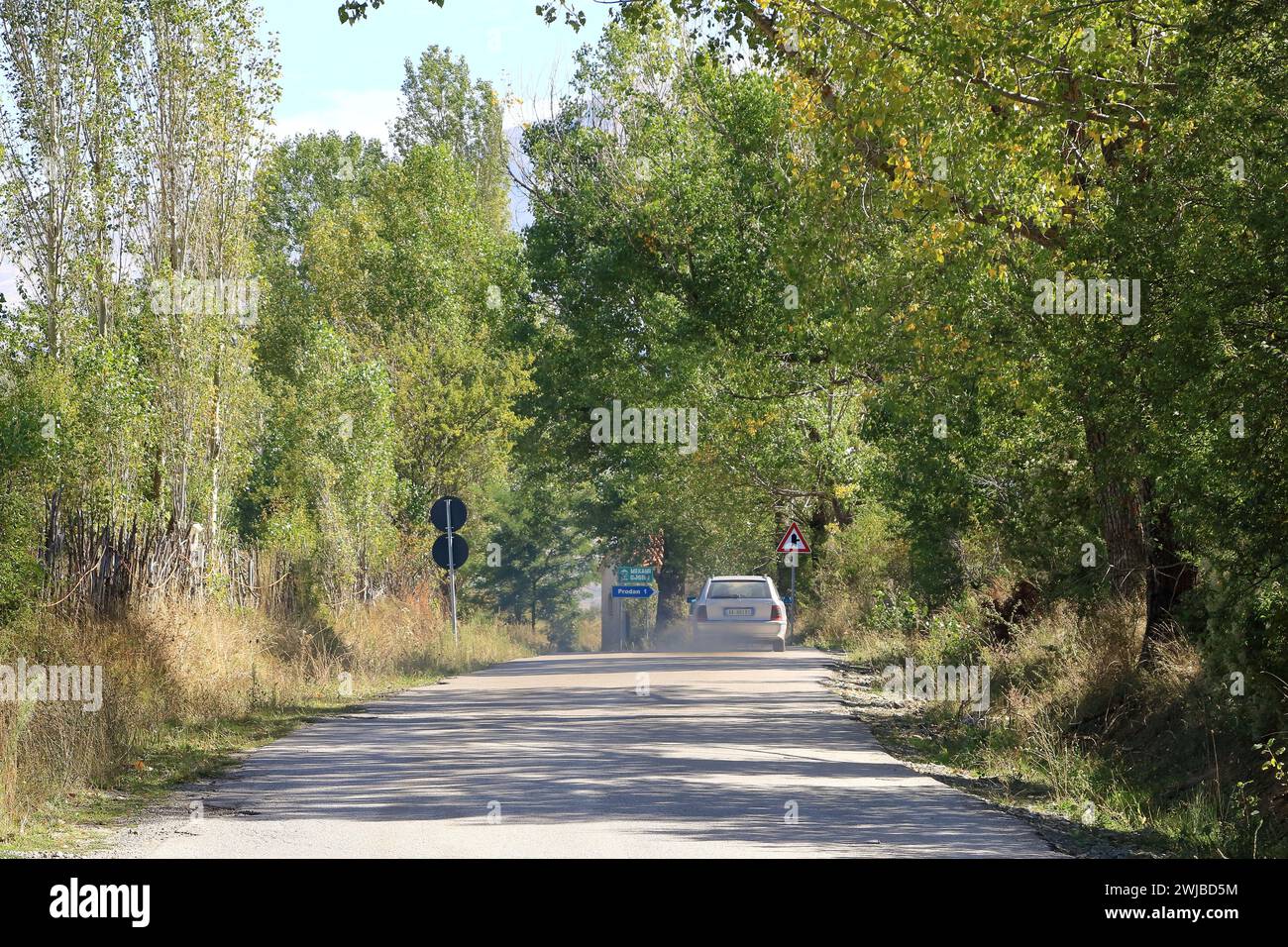 September 9 2023 - Borava, Albania in Europe: car driving trough ...