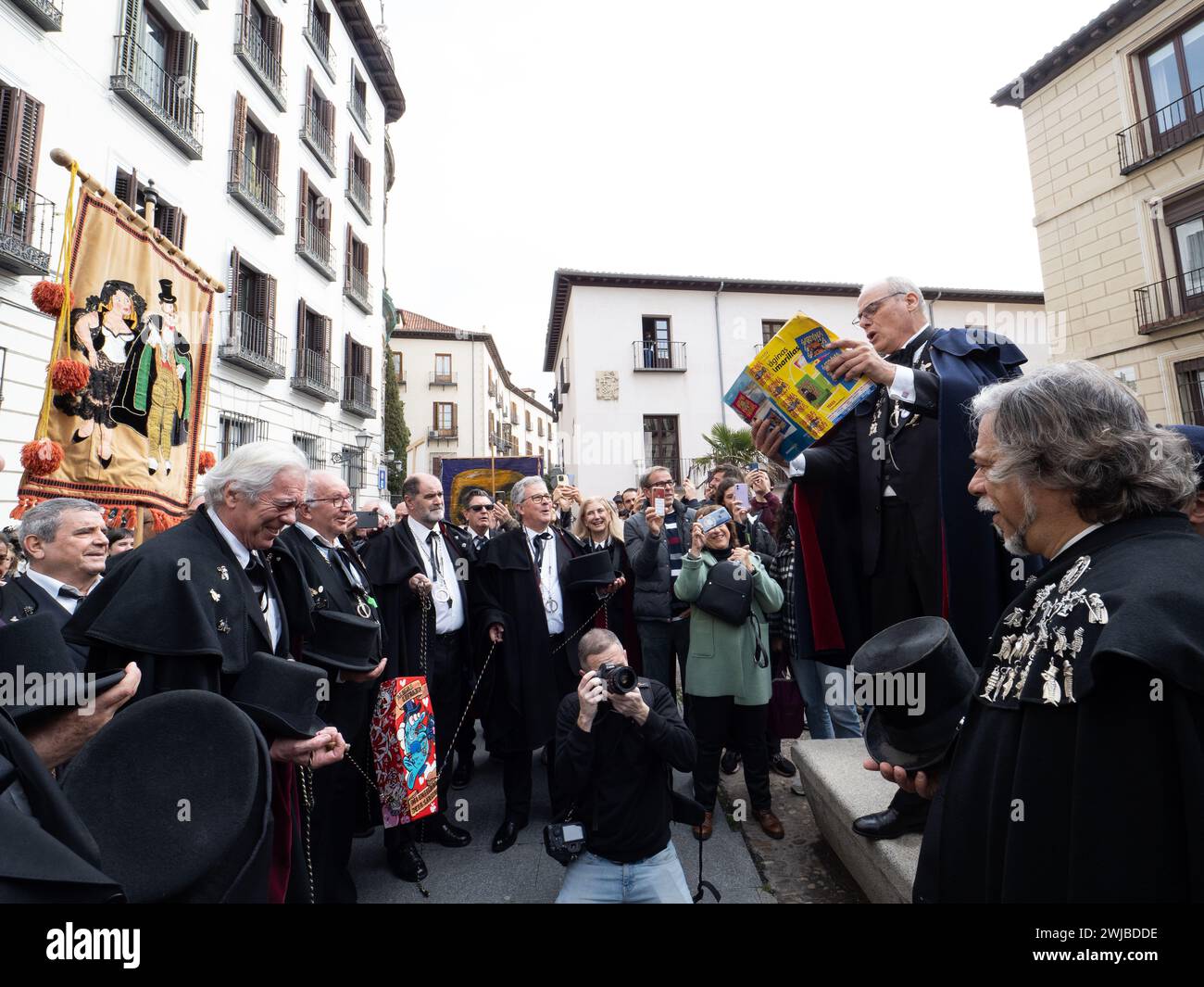 Madrid, Spain. 14th February, 2024. A member of the brotherhood 'La ...
