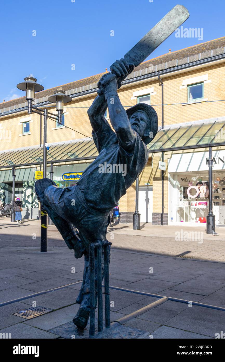 Hastings, East Sussex, UK - February 12. View of the Spirit of Cricket ...