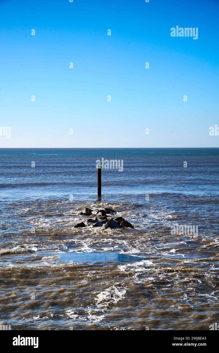 Wyre beach management scheme on cleveleys beach,Lancashire,UK Stock ...