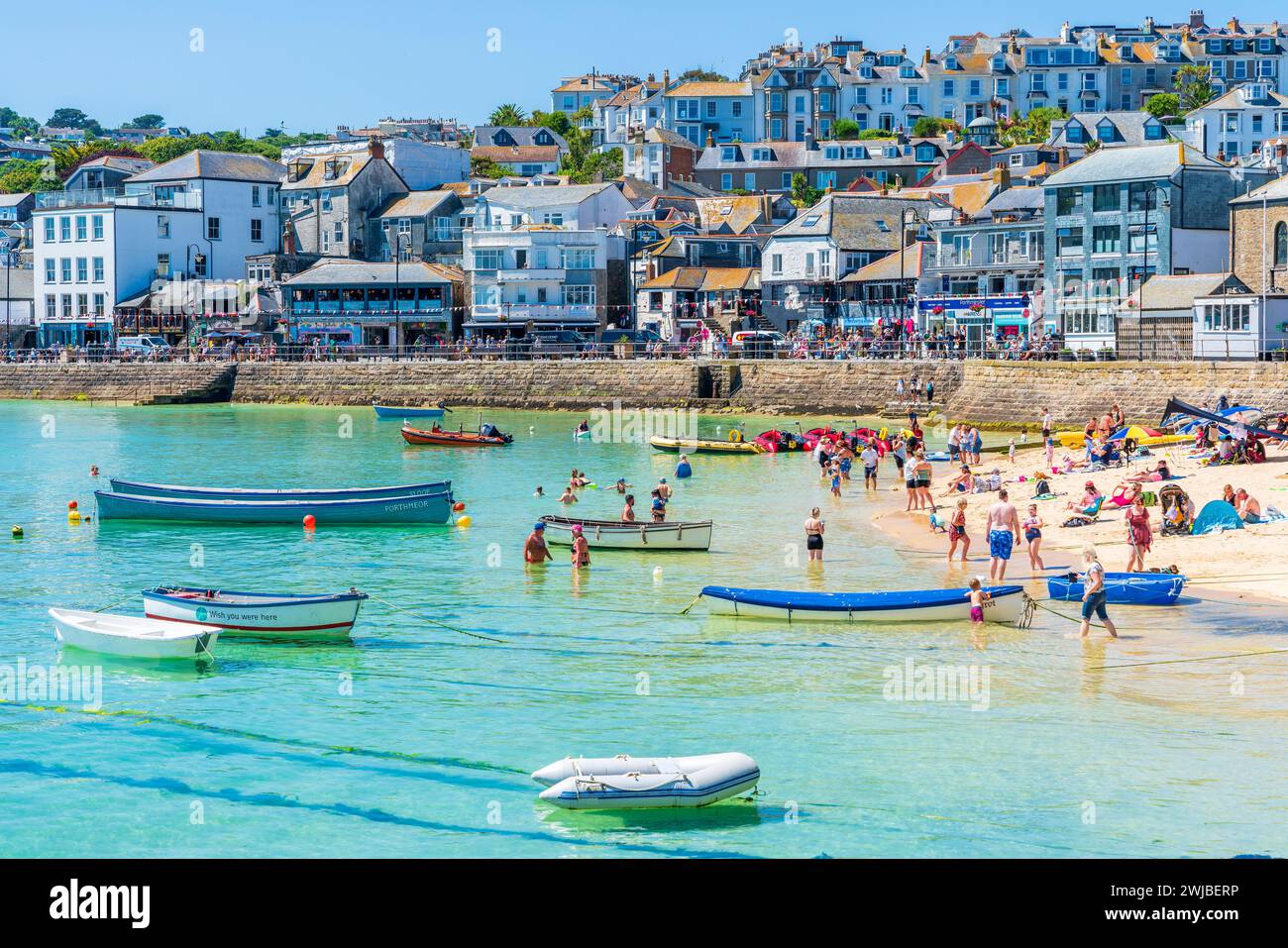 Harbour Sand, St Ives, Cornwall, England, United Kingdom, Europe Stock ...