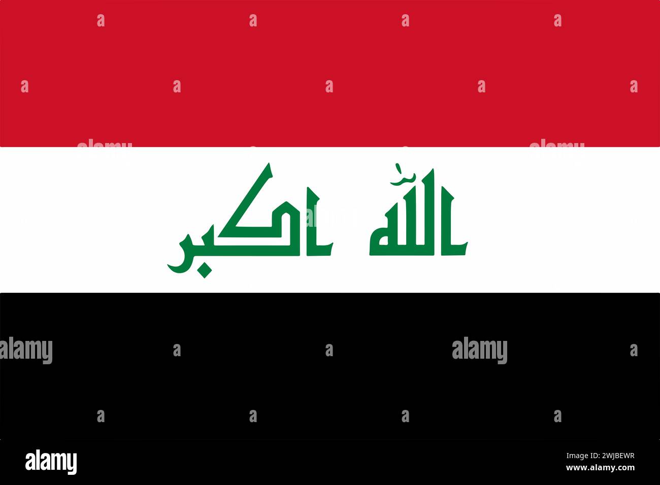 The national flag of the Arab country og Iraq Stock Photo - Alamy