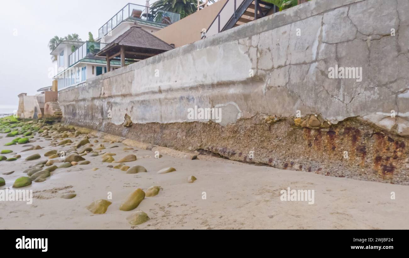 Gloomy Winter Beach Walk in Miramar, California Stock Photo - Alamy