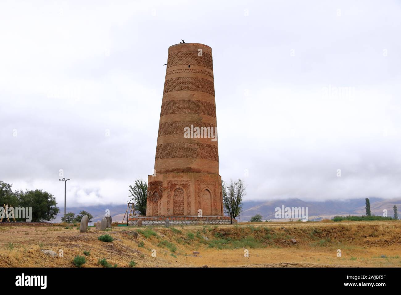 August 31 2023 - Tokmok in Kyrgyzstan: Old Burana tower located on ...