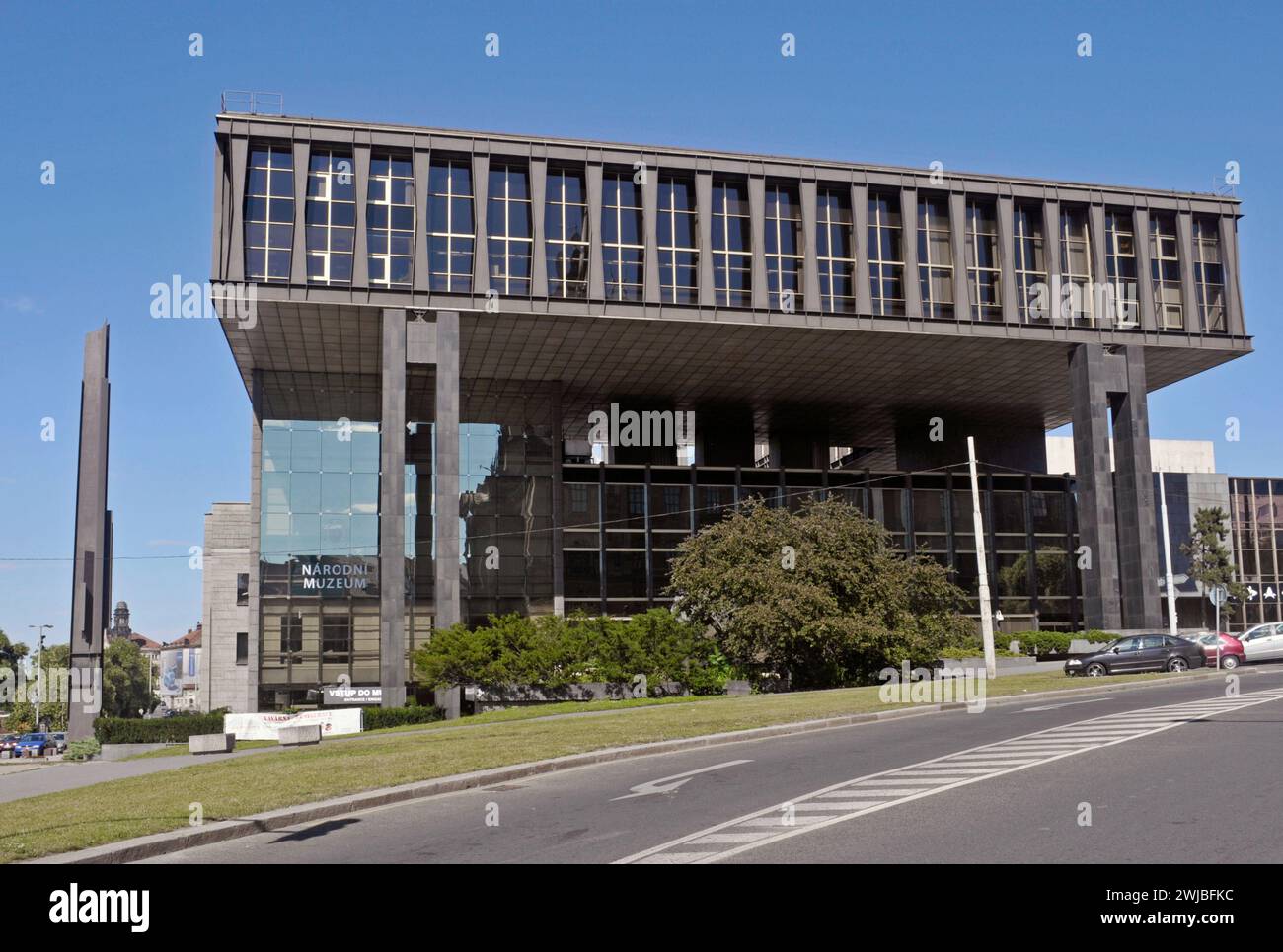 new extension building (1972) of National Museum Prague Czech Republic ...