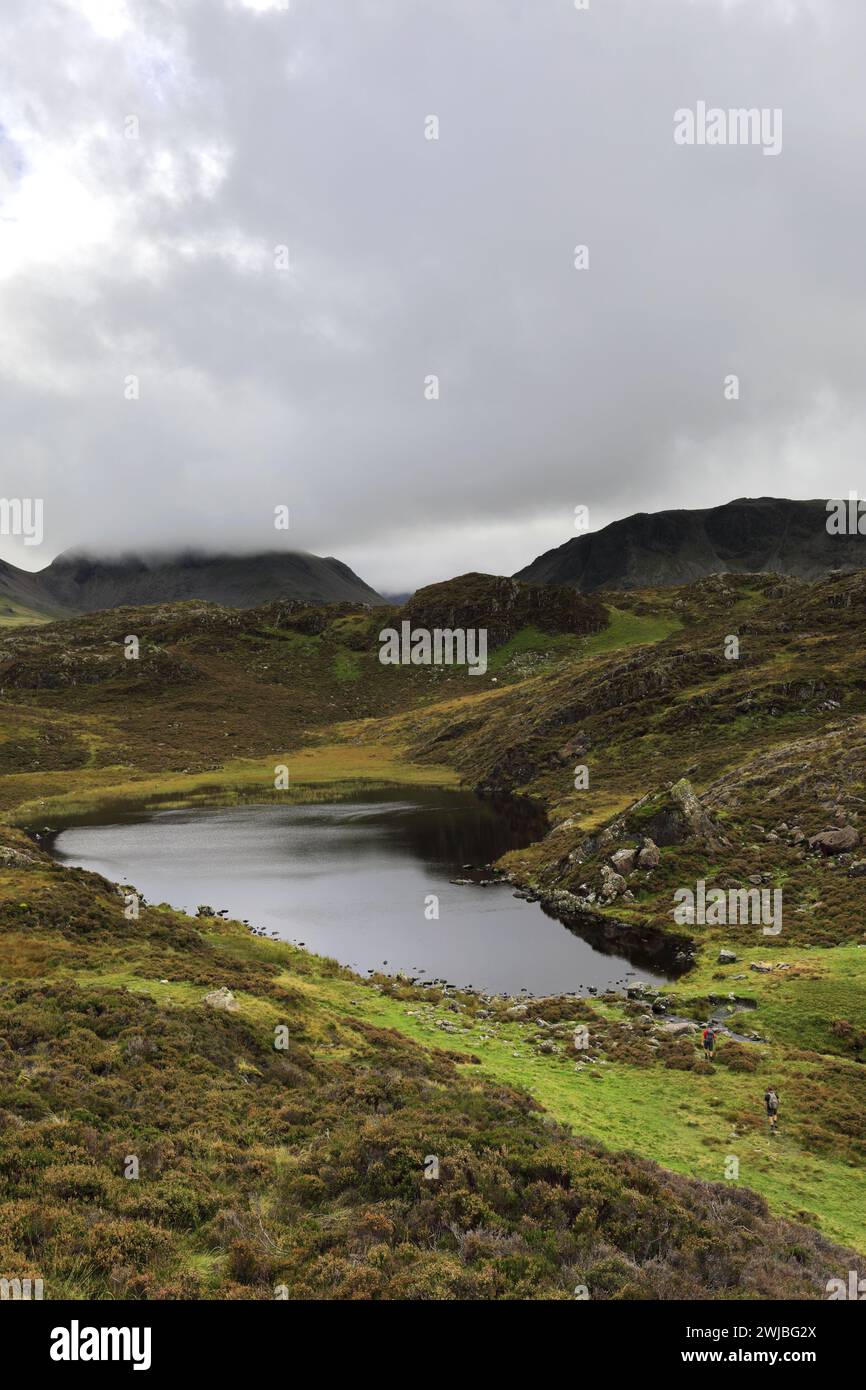 View over Blackbeck Tarn below Haystacks fell, Lake District National ...