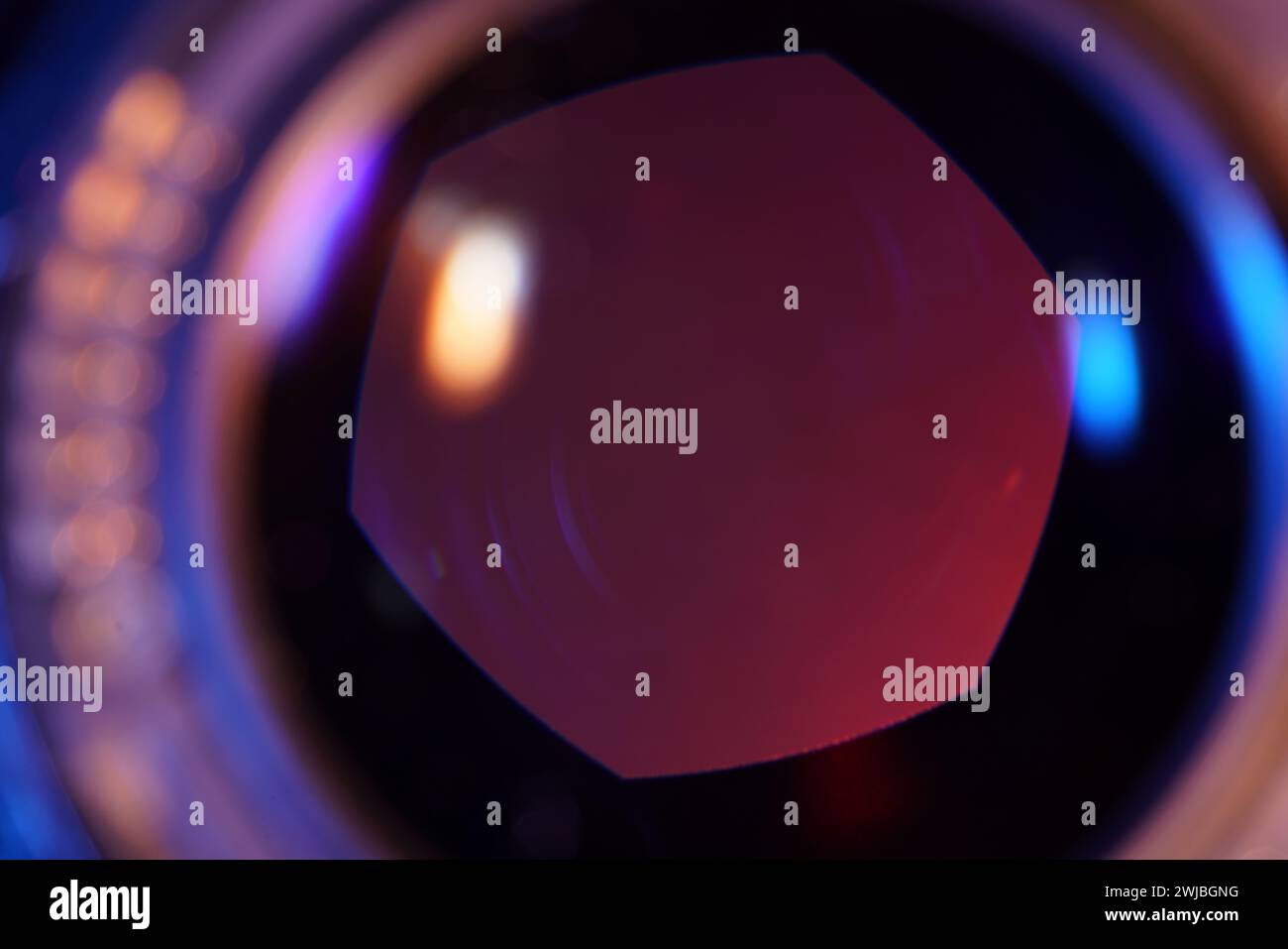 Lens with open aperture in detail Stock Photo - Alamy