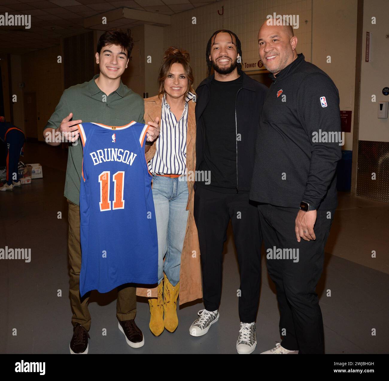 Celebrities at the Dallas Mavericks v The New York Knicks Featuring ...