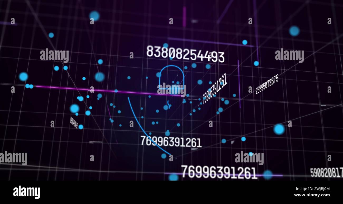 Animation numbers changing network connections hi-res stock photography ...