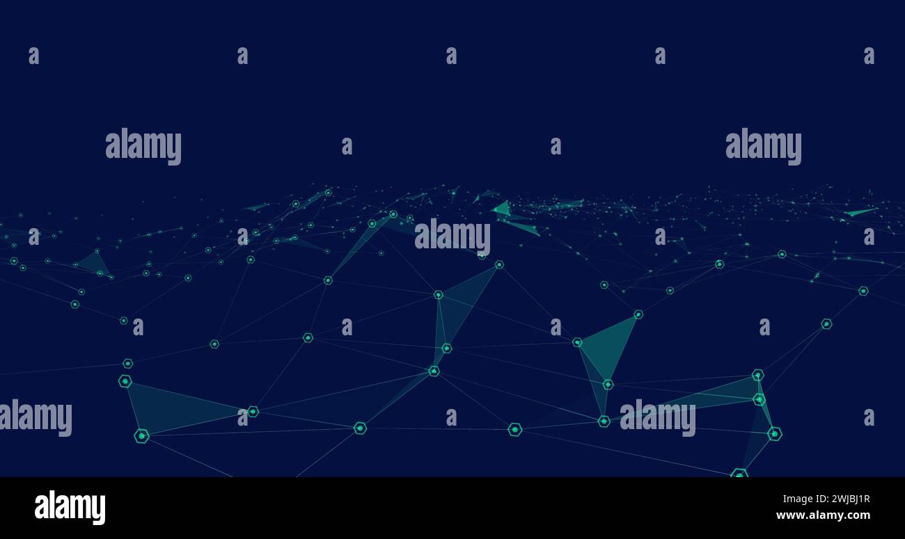 Animation blue icons network connections hi-res stock photography and ...