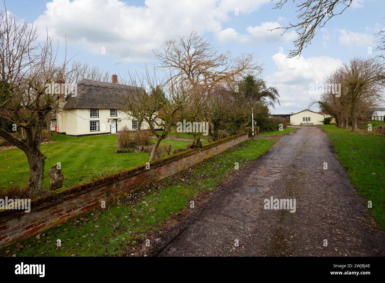 Wickhambrook, Suffolk - Jan 212 2020: Traditional detached farmhouse ...