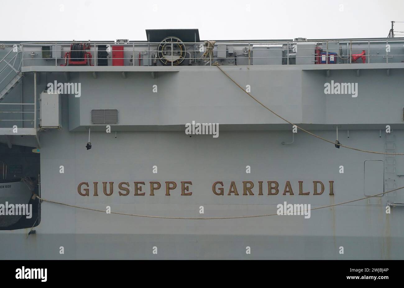 The Italian Aircraft carrier ITS Giuseppe Garibaldi arrives into ...