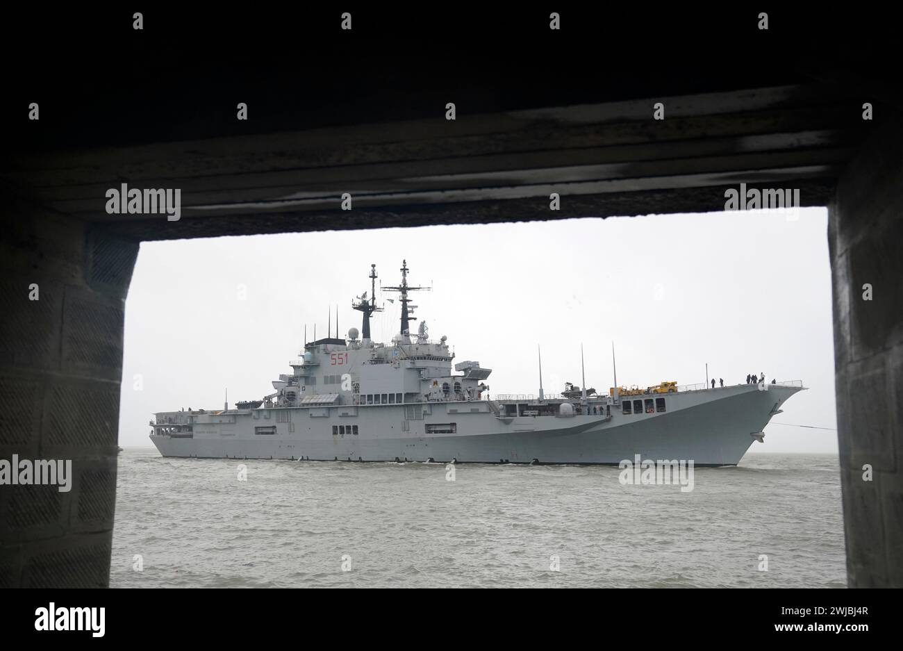 The Italian Aircraft carrier ITS Giuseppe Garibaldi arrives into ...