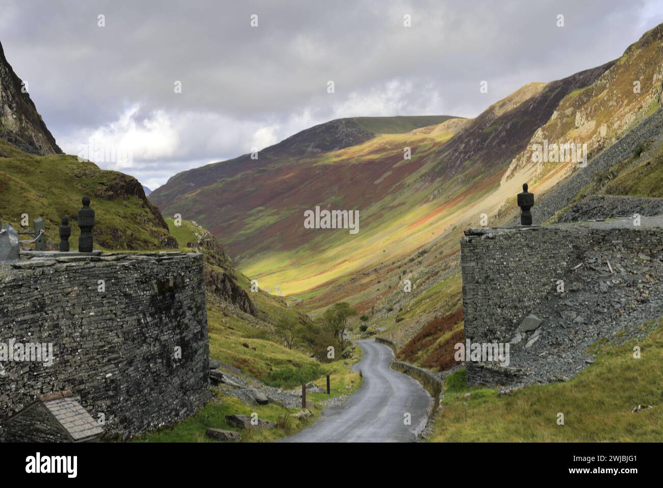 View of the Honister Pass; Buttermere, Cumbria, Lake District National ...