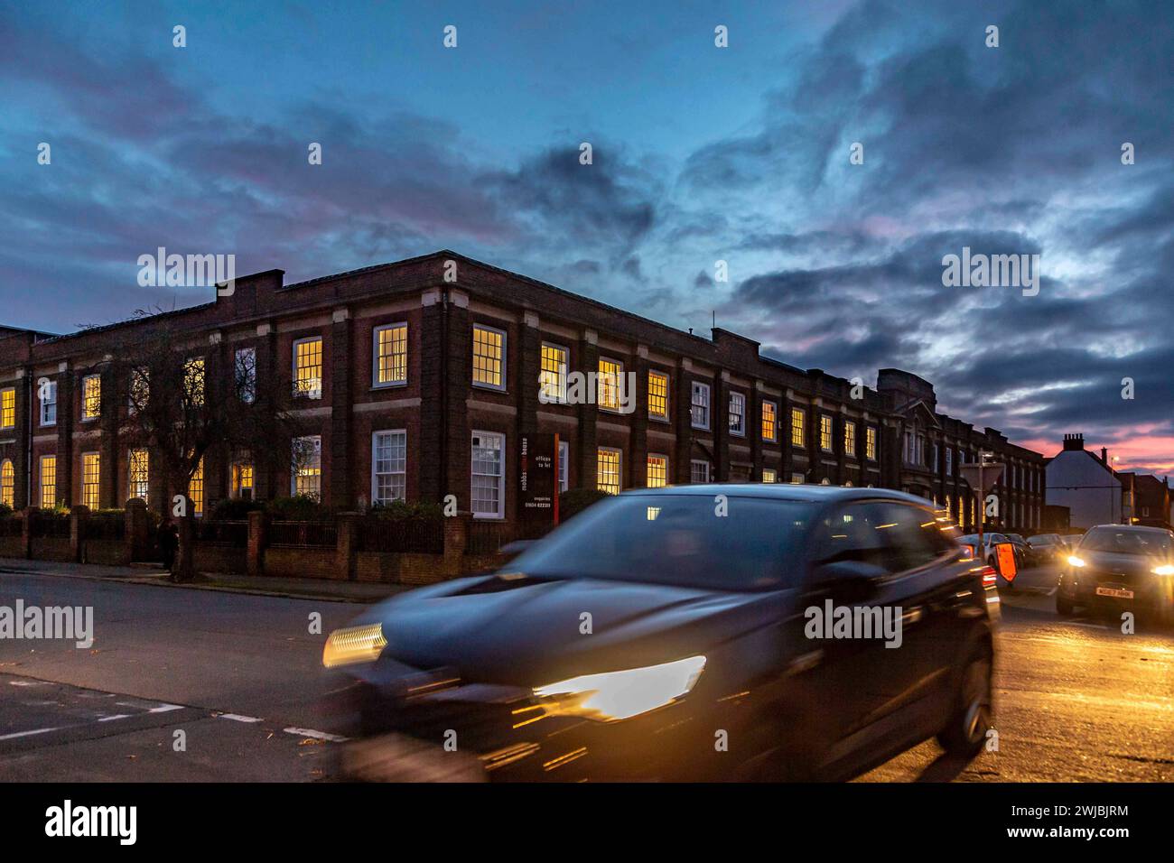 Mobbs Miller House offices early evening on Christchurch raod and ...