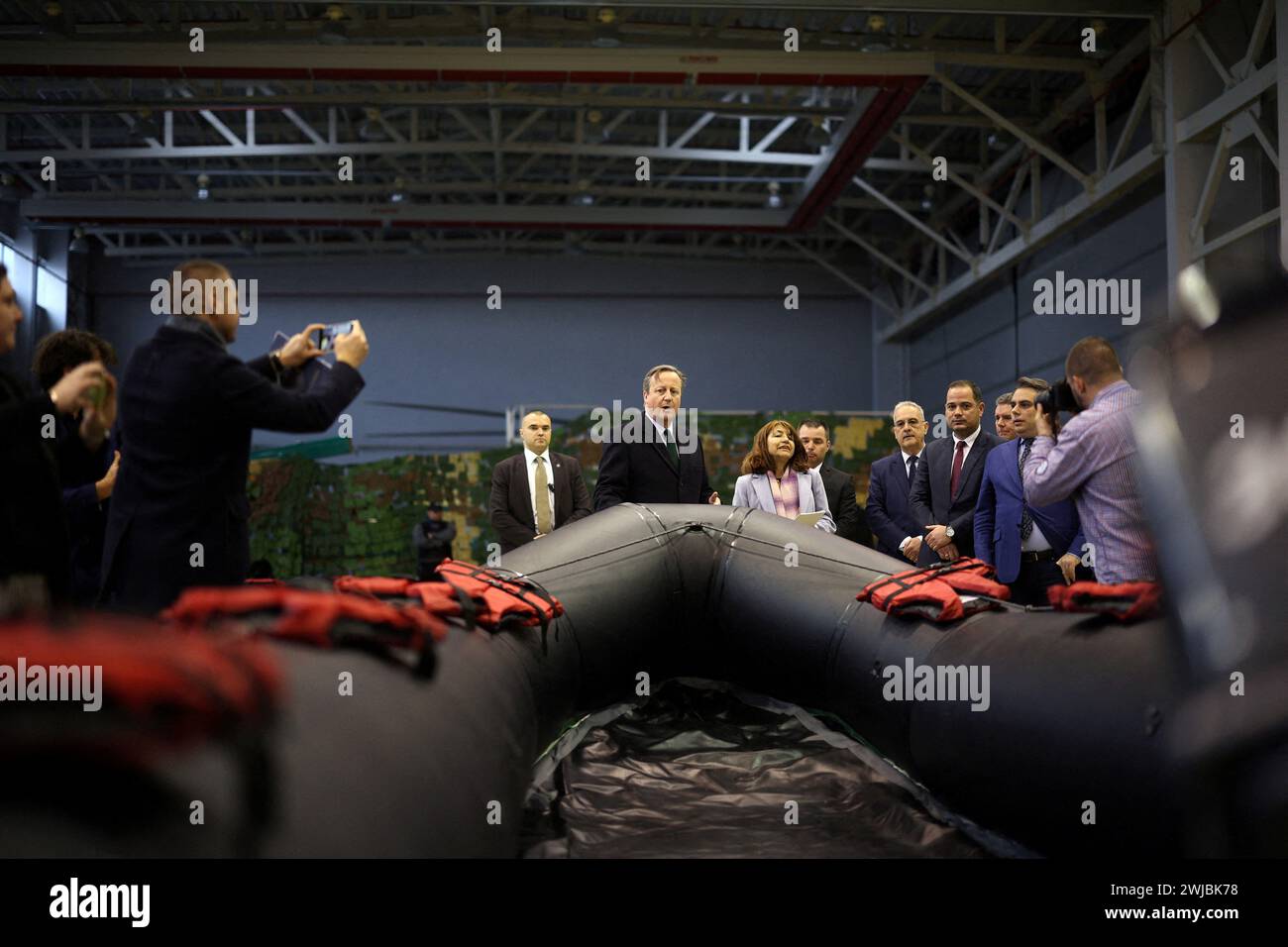 Foreign Secretary Lord David Cameron attends a demonstration of ...