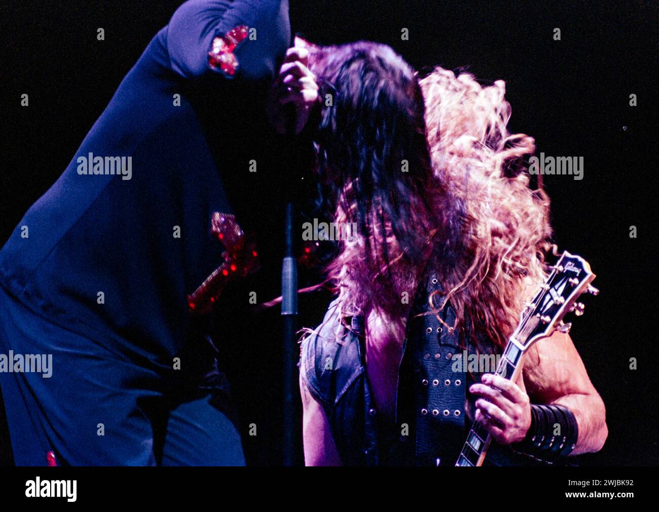 Zakk Wylde performing with Ozzy Osbourne in Milwaukee, Wisconsin in ...