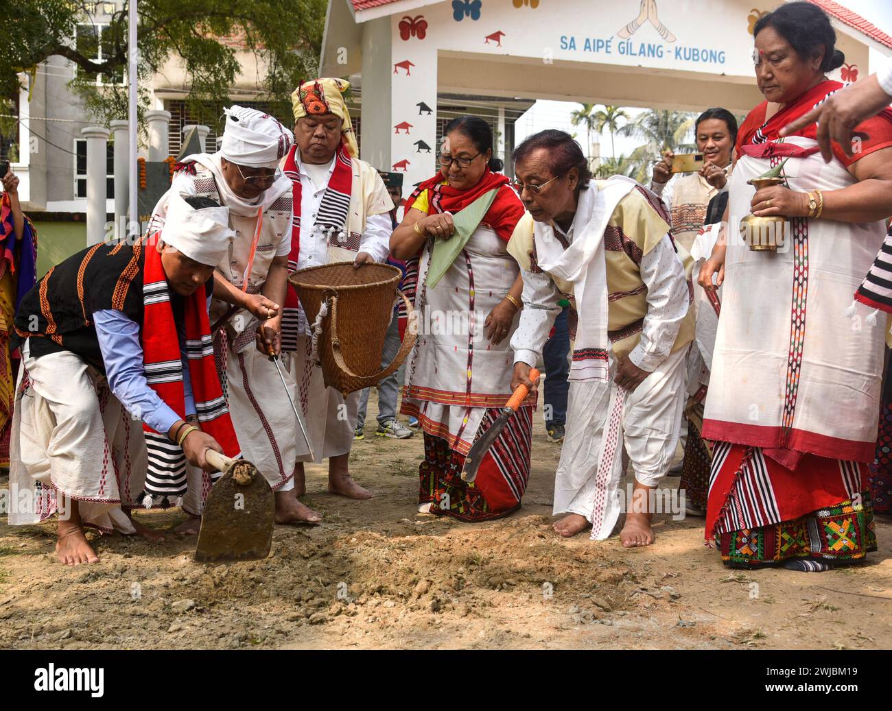 GUWAHATI,INDIA-14 FEBRUARY 2024: Mising tribal people performing ...