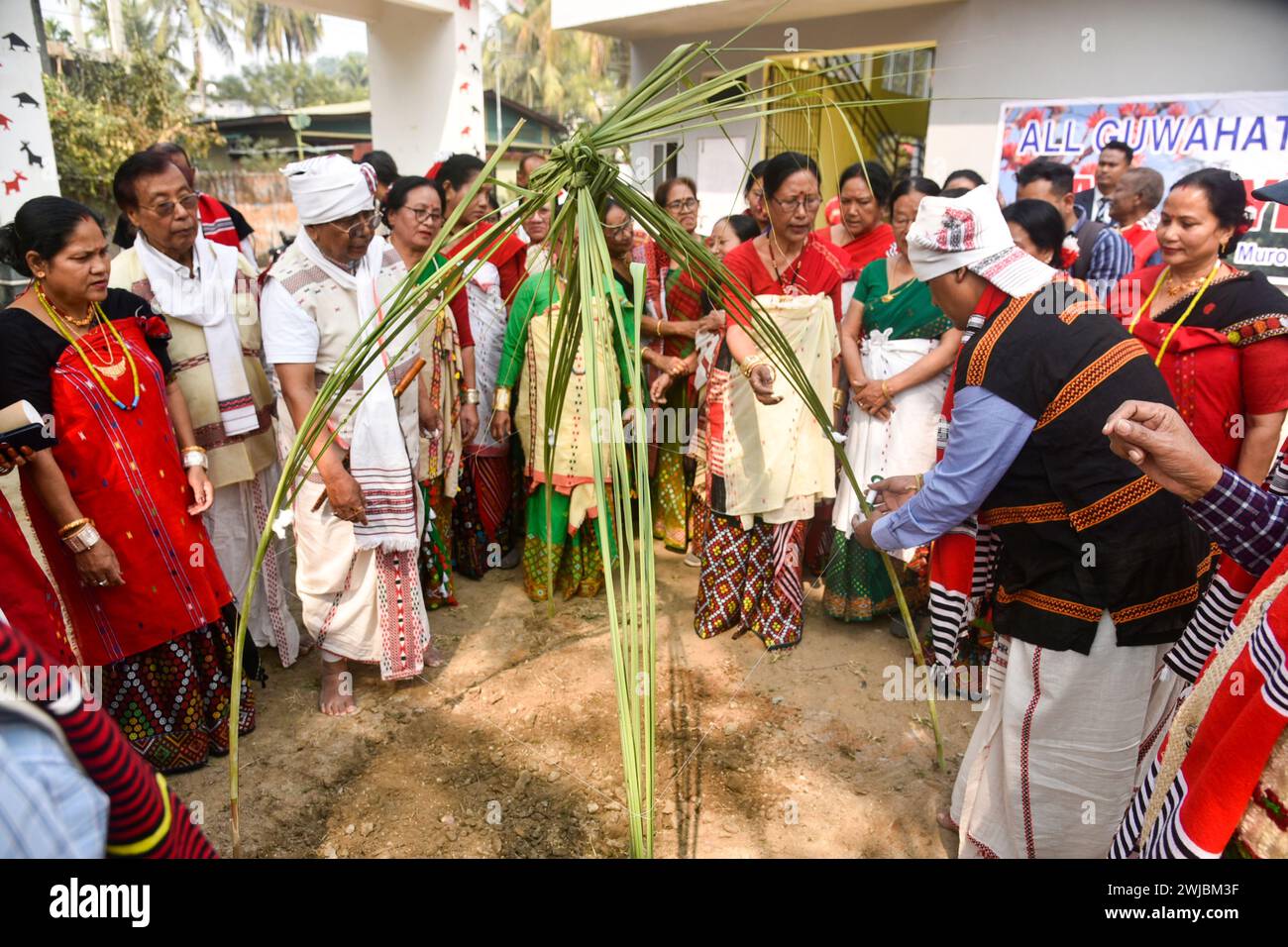 GUWAHATI,INDIA-14 FEBRUARY 2024: Mising tribal people performing ...