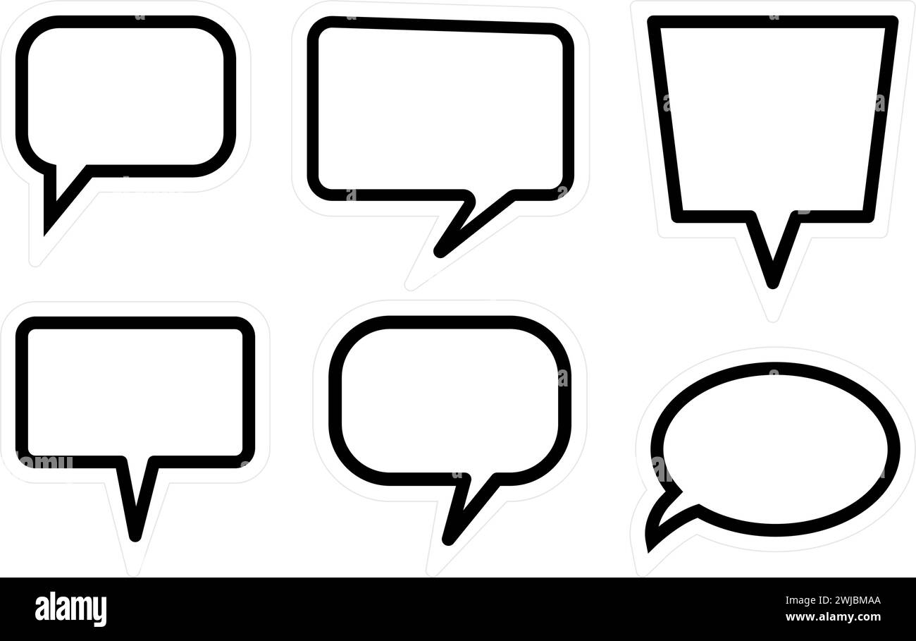 Speech Bubble set. Talk balloon collection. Vector illustration Stock ...